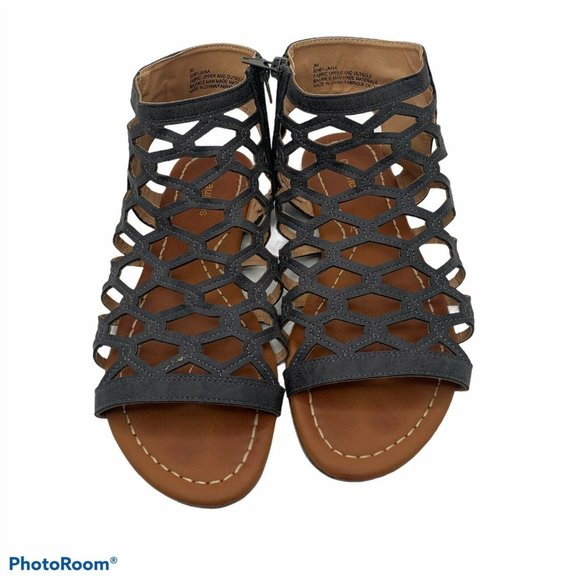 Maurices | Shoes | Maurices Jaina Gladiator Slate Blue Sandals Shoes ...